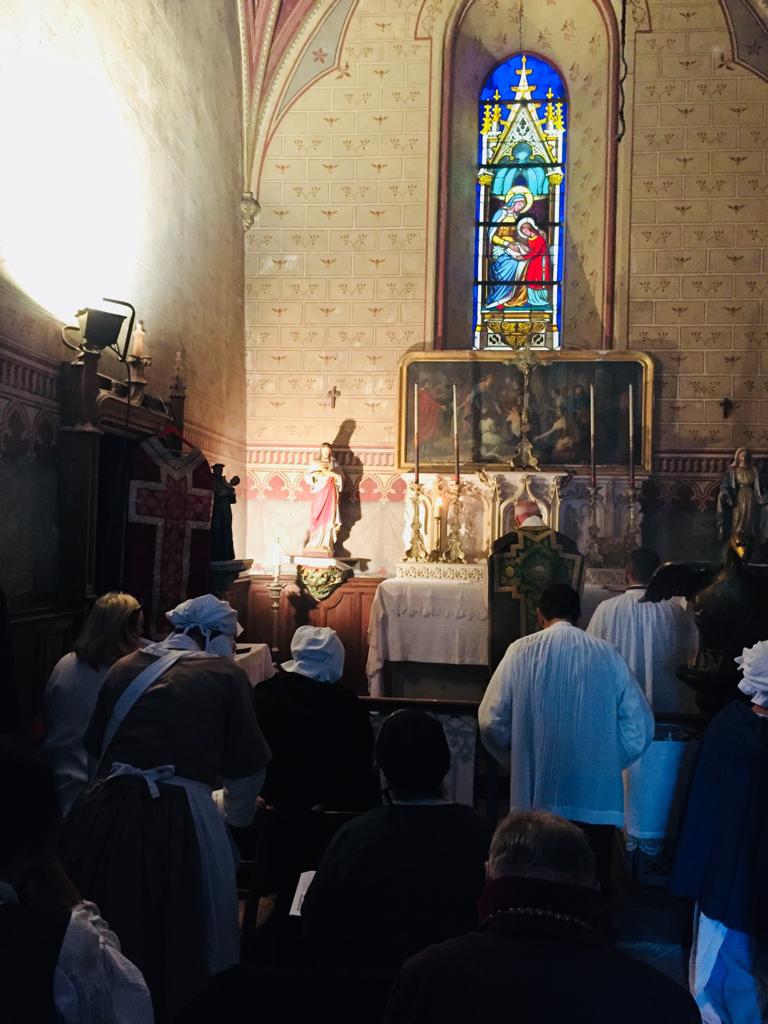 Messe dans la chapelle JEP 2018 - Château de la Baronnière